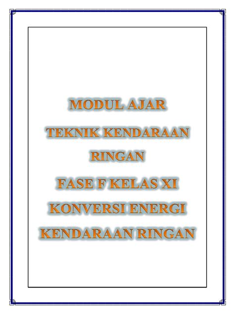 Modul Ajar Xi Tkr Pdf