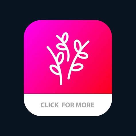 Buds Catkin Easter Nature Mobile App Button Android And Ios Line Version 17972917 Vector Art At