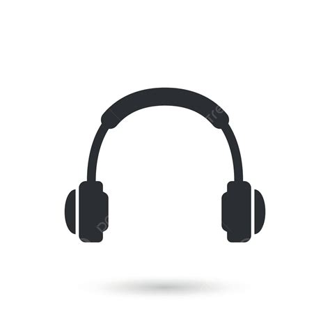 flatstyle headphone icon on isolated background digital modern audio