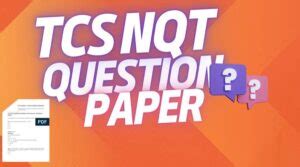 TCS NQT Previous Year Question Papers FREE PREPARATION MATERIAL 2024 Foundthejob Com