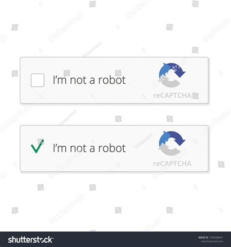 Captcha Im Not Robot Stock Vector Stock Vector Royalty Free