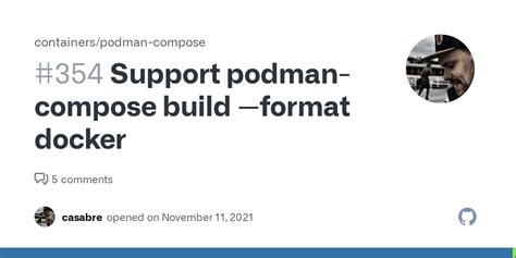 support podman compose build format docker · issue 354 · containers