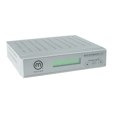 Muzak Encompass Le2 Installation And Quick Start Manual Pdf Download