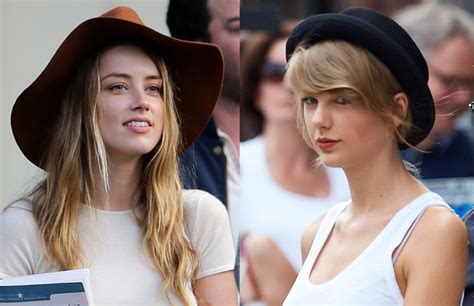 Amber Heard And Taylor Swifts Hat Heads — Vogue Vogue