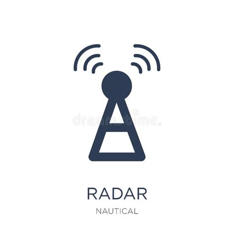 Radar Icon Vector Sign And Symbol Isolated On White Background Stock