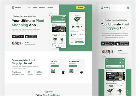 Plant Shop App Landing Page Uiux Design App Landing Page Insightlancer Medium