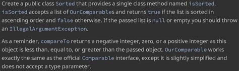 Solved Create A Public Class Sorted That Provides A Single