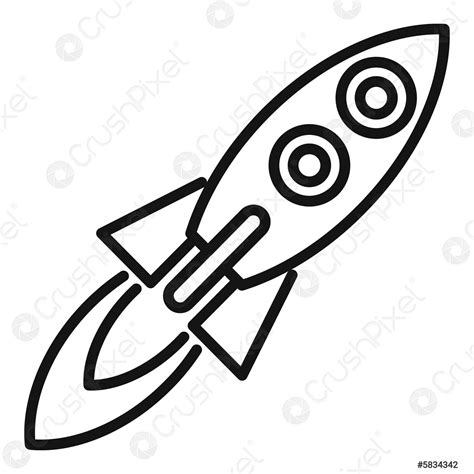Rocket Core Valores Icono Contorno Vector Vector De Stock 5834342