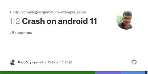Crash On Android Issue Unity Technologies Gametune Example Game GitHub