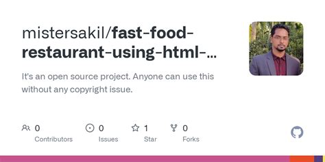 GitHub Mistersakil Fast Food Restaurant Using Html Css Js It S An Open Source Project Anyone