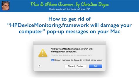 Remove HPDeviceMonitoring Framework Will Damage Your Computer Pop Ups From Your Mac By