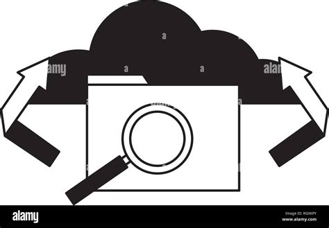 Cloud Computing Folder Transfer Analysis Stock Vector Image And Art Alamy