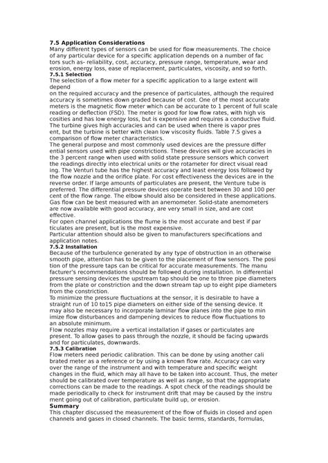 Process Control Applications Application Considerations Many Different Types Of Sensors