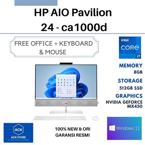 Jual Hp Pc Aio Pavilion Ca D I T G G Fhd Mx W Ohs Shopee Indonesia
