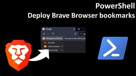powershell deploy brave browser bookmarks youtube