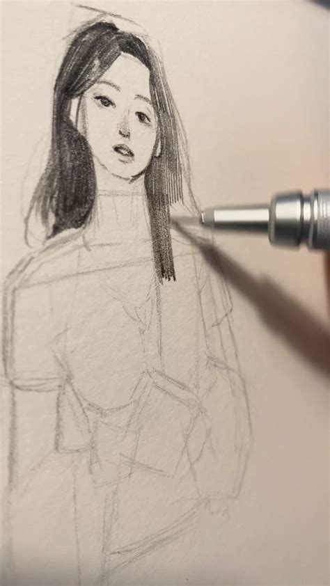 오토otto 매일드로잉 펜텔 펜텔그래프기어1000 인물드로잉 그림 그리기 연필 연필그림 인물 일러스트
