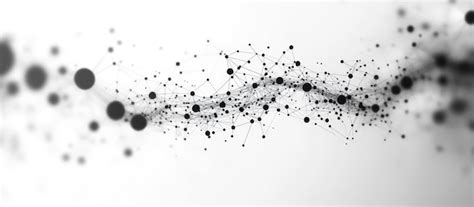 Abstract Black And White Network Connections Premium Ai Generated Image