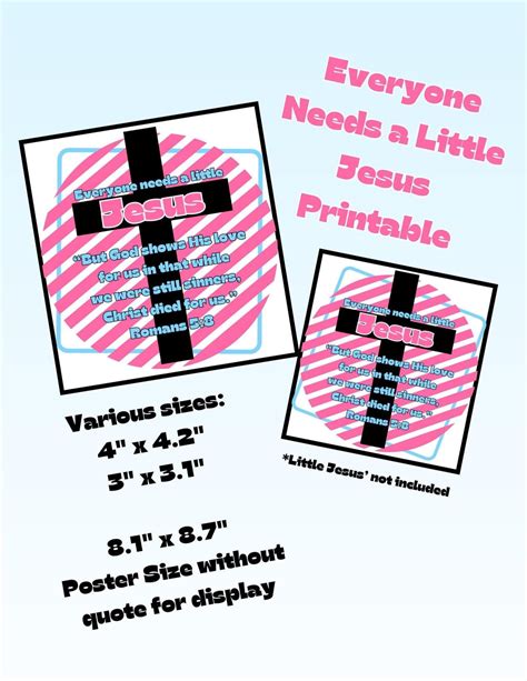 Everyone Needs A Little Jesus Printable Etsy