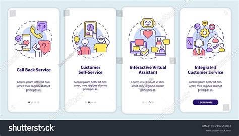 Types Customer Service Onboarding Mobile App Stock Vector Royalty Free