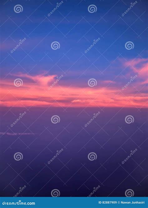 Ariel View Of Clouds And Sky In Sunset Above City Stock Image Image Of Transportation Ariel