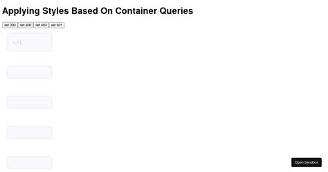 Container Queries Forked Codesandbox