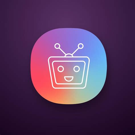 Chatbot App Icon Ui Ux User Interface Talkbot Modern Robot Tv Laughing Chat Bot Virtual