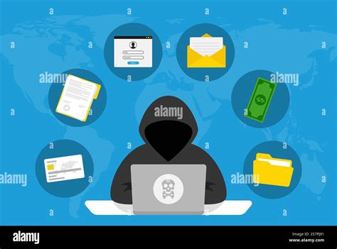 hacking concept personal information and credit card detail stock