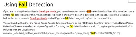 IWR ISK ODS Questions About Detecting Human Falls And Stance With IWR ODS Sensors Forum