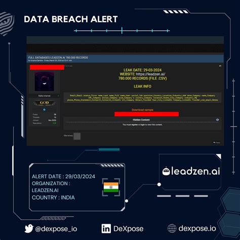 Dexpose On Linkedin Data Breach Data Leak Infosec Dark Web Databreach Dataleak Services…