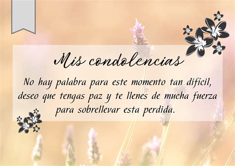 Palabras Condolencias