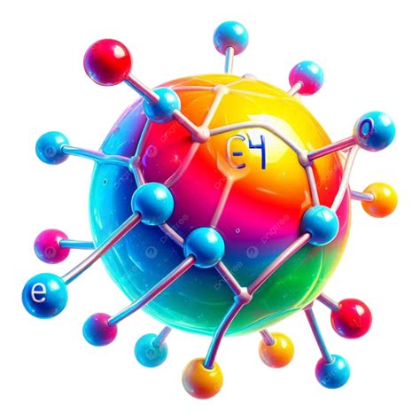 Colorful 3d Molecular Structure With Vibrant Nodes Connections And
