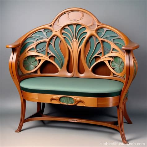 Art Nouveau Seating Design Stable Diffusion Online