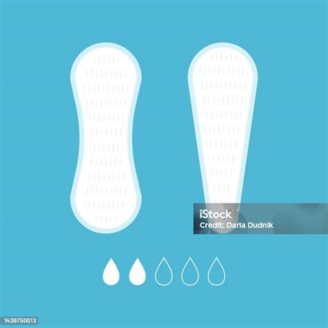 Panty Liners And Absorbency Scale Flat Illustration向量圖形及更多乾淨圖片 Istock