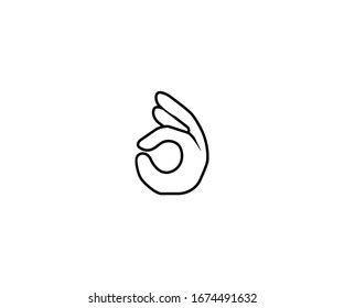 Ok Hand Gesture Emoji Vector Isolated Stock Vector Royalty Free