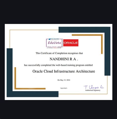 Nandhini Ra On Linkedin I Am Very Happy To Share That I Got My Oracle Cloud Infrastructure