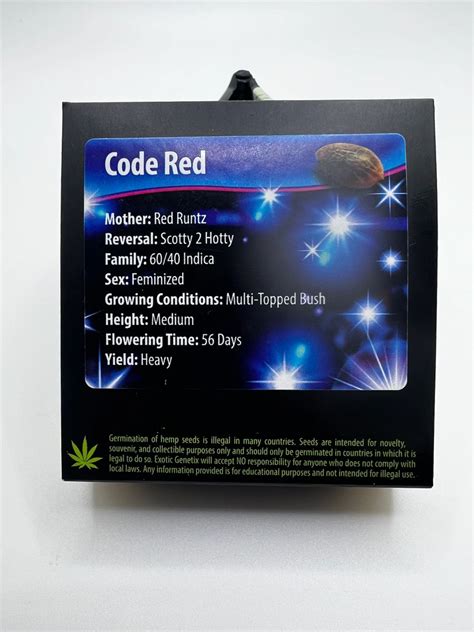 Exotic Genetix Code Red