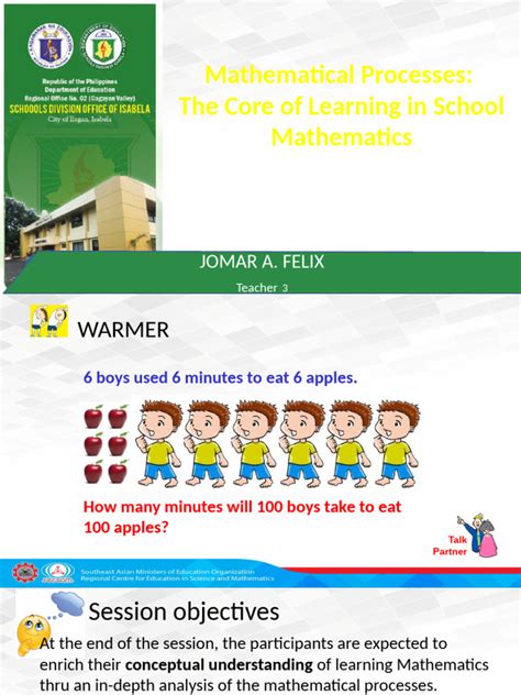 Session 3 Mathematical Processes The Core Of Learning In School