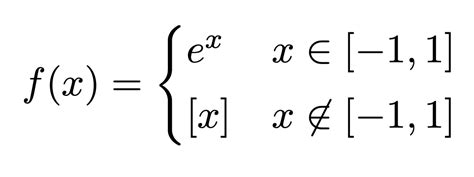 equations trying to write a piecewise function tex latex stack
