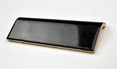Black 2x6 In Ceramic Tile Bullnose Trim Edge 2 X 6 Inch American Olean