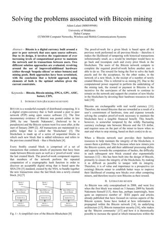 Solving The Problems Associated With Bitcoin Mining PDF