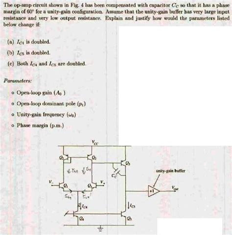 The Op Amp Circuit Shown In Fig 4 Has Been Compensated With Capacitor Cc So That It Has A Phase The Op Amp Circuit Shown In Fig 4 Has Been Compensated With Capacitor Cc So That It Has A Phase
