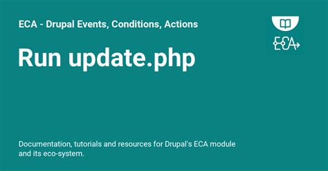 Run Updatephp Eca Drupal Events Conditions Actions