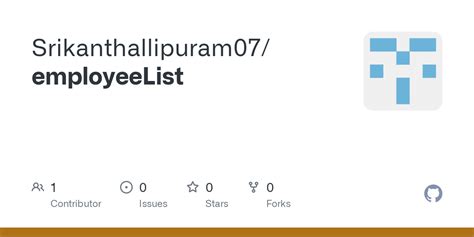 Github Srikanthallipuram Employeelist