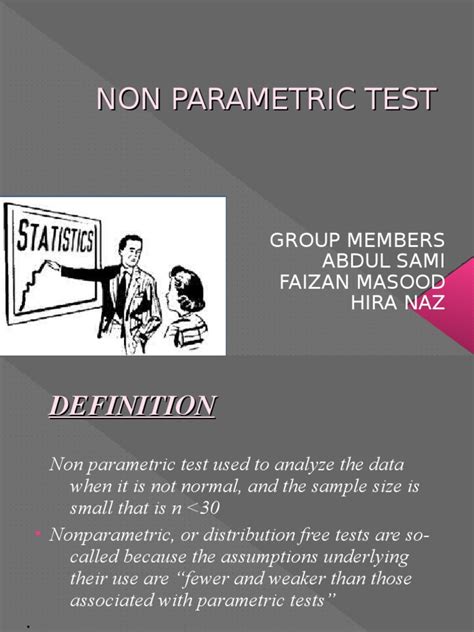 Non Parametric Test Nonparametric Statistics Probability Distribution