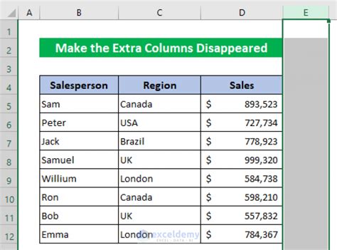 Solved Cant Delete Extra Columns In Excel 3 Solutions Exceldemy