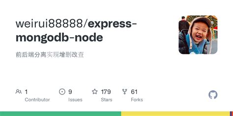 Github Weirui88888express Mongodb Node 前后端分离实现增删改查