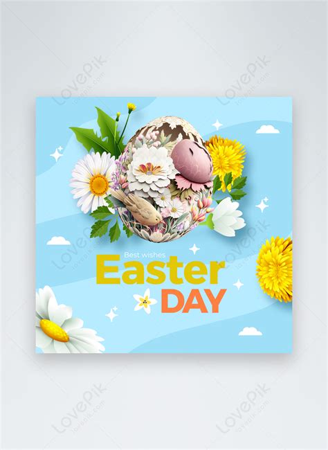 만화 입체 3d 종이 컷 부활절 달걀 꽃 부활절 축제 Sns 광고 이미지 사진 469031900 무료 다운로드