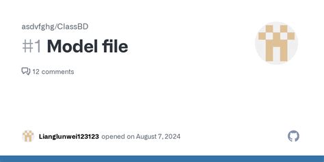 model file · issue 1 · asdvfghg classbd · github