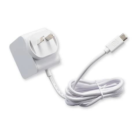 raspberry pi 5 white power supply official usb c pd 5 1v 27w buy in