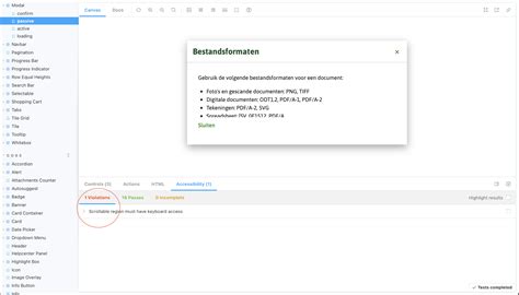 Modal Body Niet Bereikbaar Met Toetsenbord Bij Scrollbaar Gebied